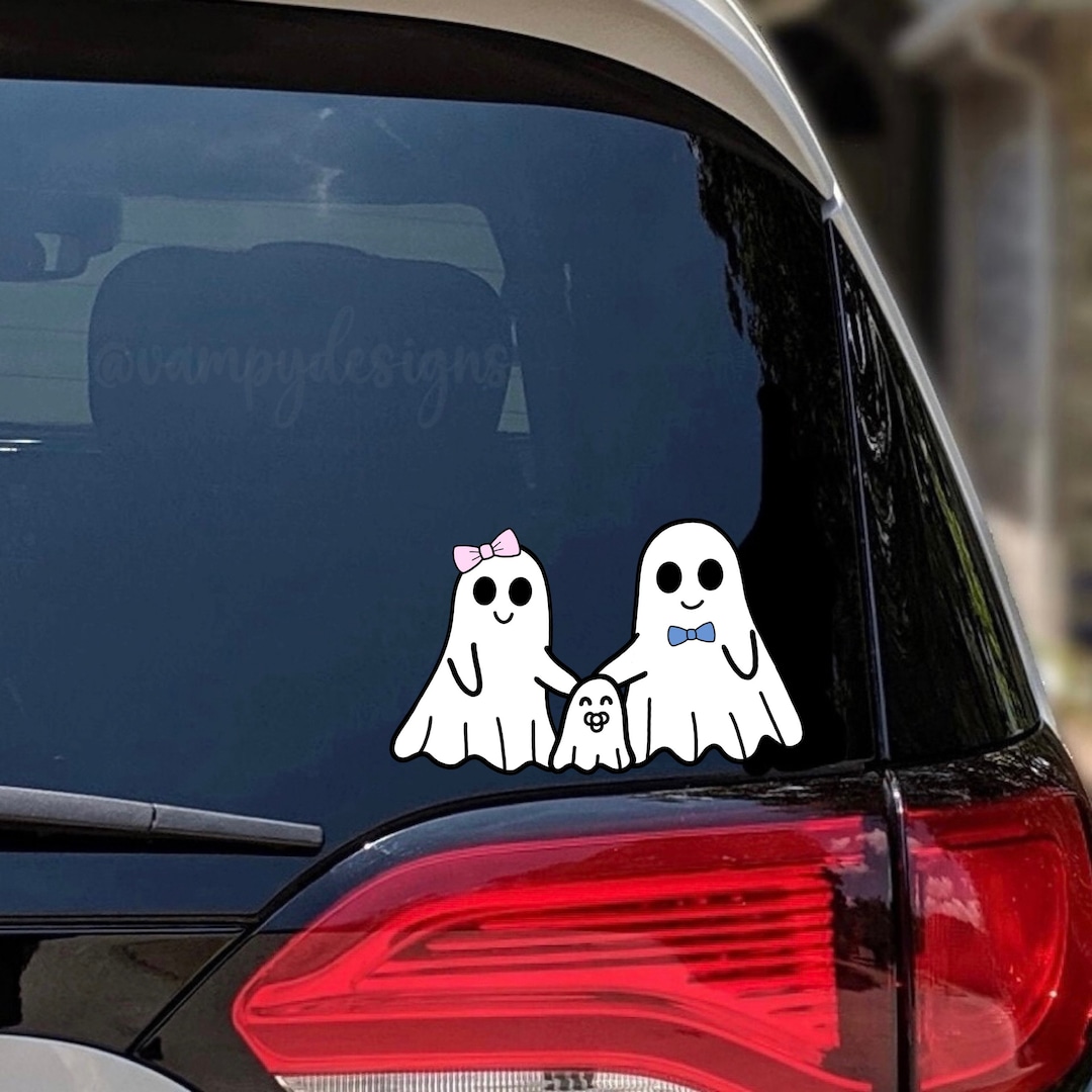 Ghost Family Car Vinyl Decal | Spooky Cute Halloween DIY Vinyl Decal ...