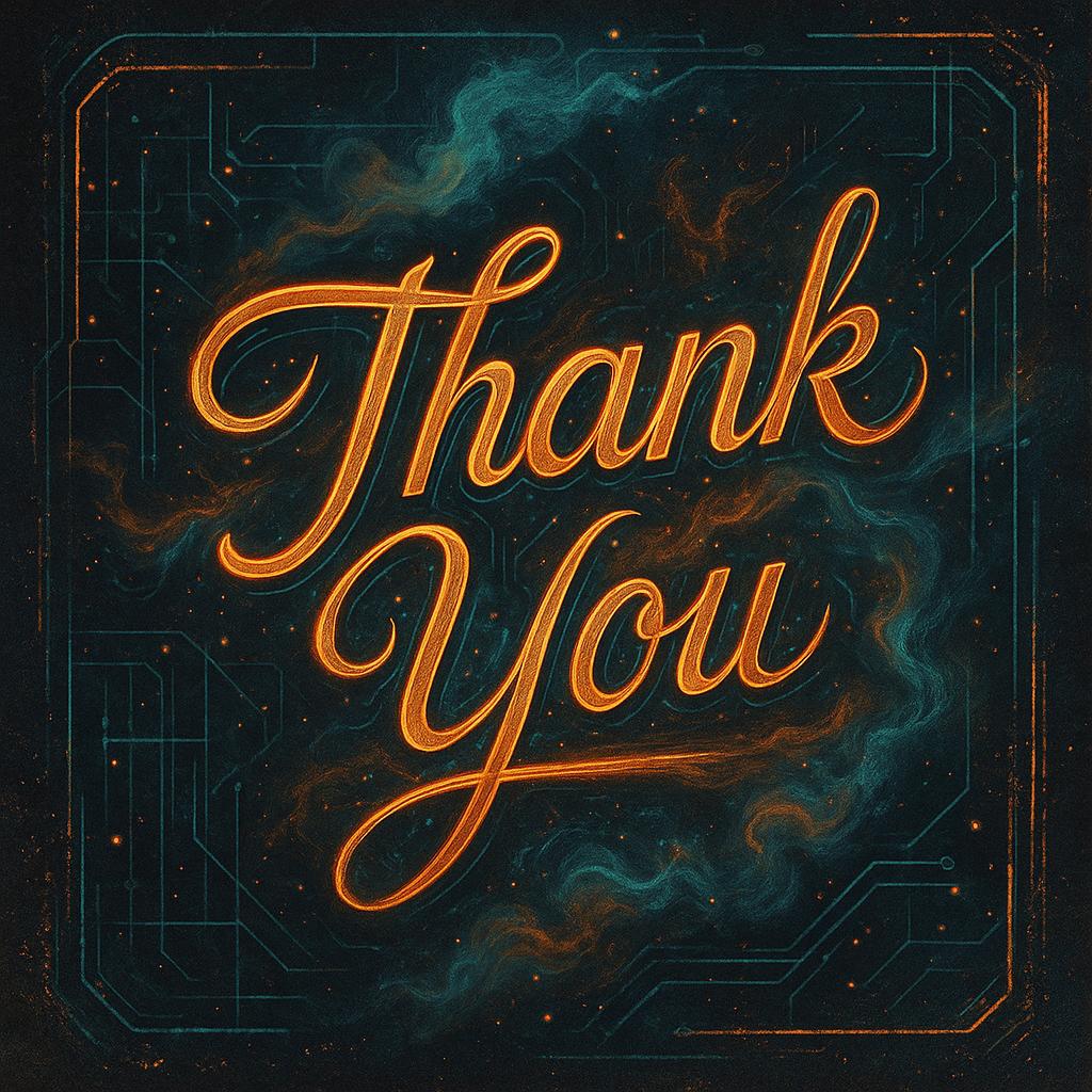 Voltage Thank‑you Card | Neon Wires Script | Digital Download - Etsy