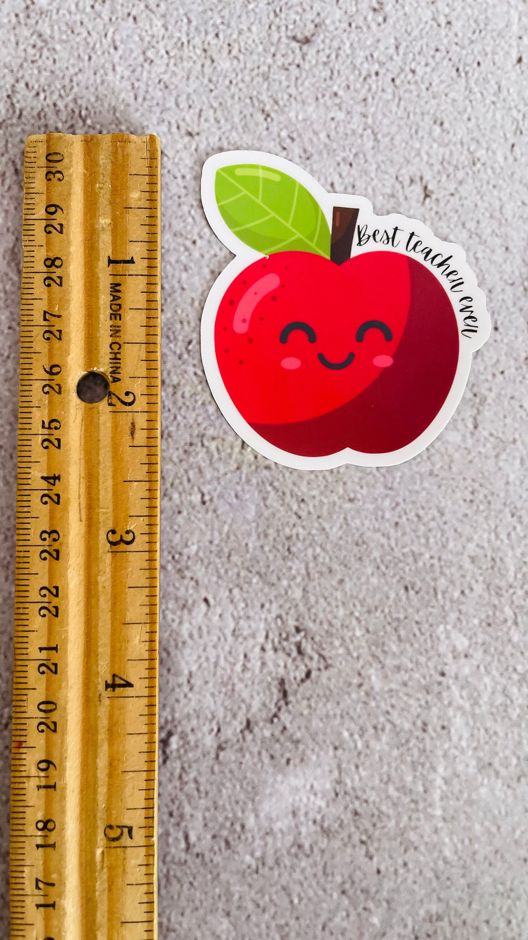 Best Teacher Apple Sticker | Individual | Waterproof Stickers ...