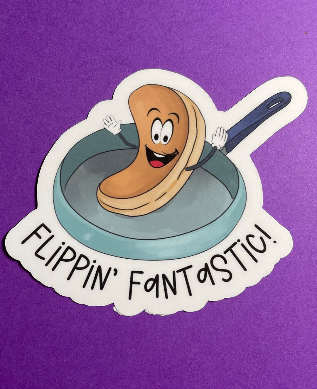 Flippin Fantastic Pancake Sticker | Individual | Waterproof Sticker ...