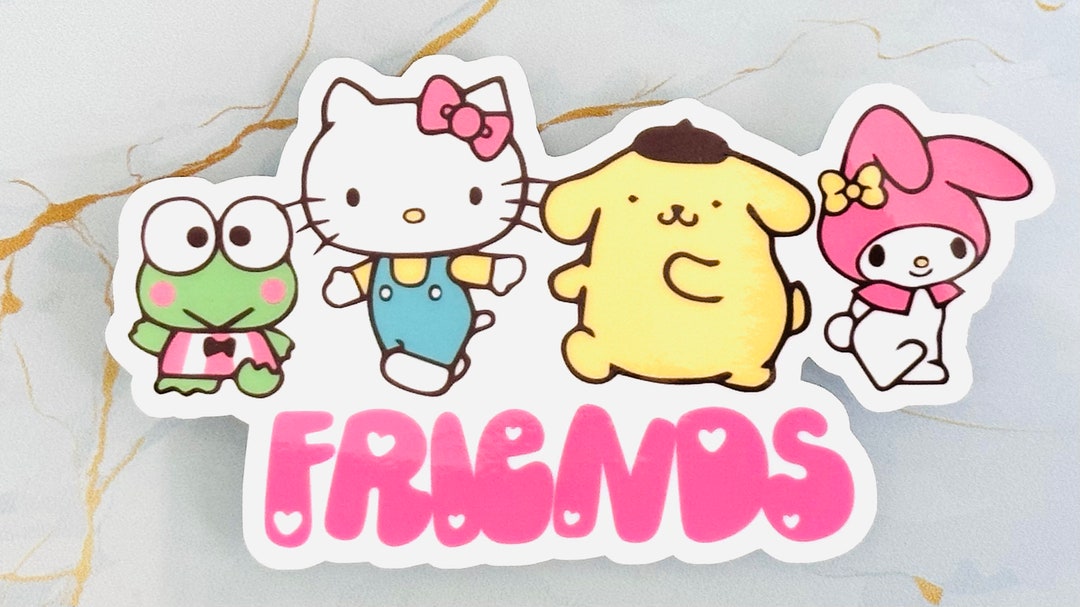 Hello Cat and Friends | Waterproof Stickers | Weatherproof Stickers ...