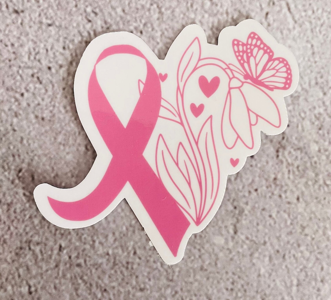 Breast Cancer Awareness Stickers | Individual | Waterproof Stickers ...