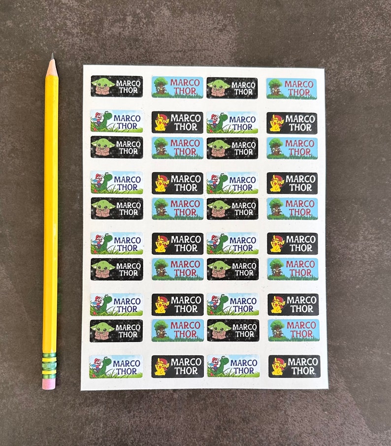 Name Sticker Label, Daycare Label School, Waterproof Label, Personalize ...