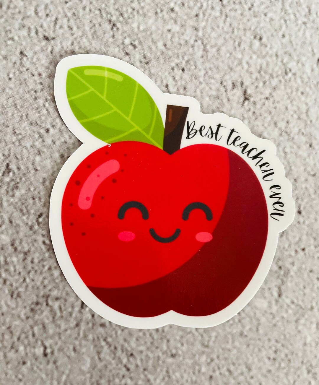 Best Teacher Apple Sticker | Individual | Waterproof Stickers ...