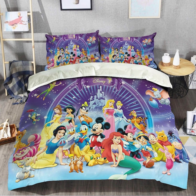 All Disney Characters Bedding Set | Disney Graphic Cartoon