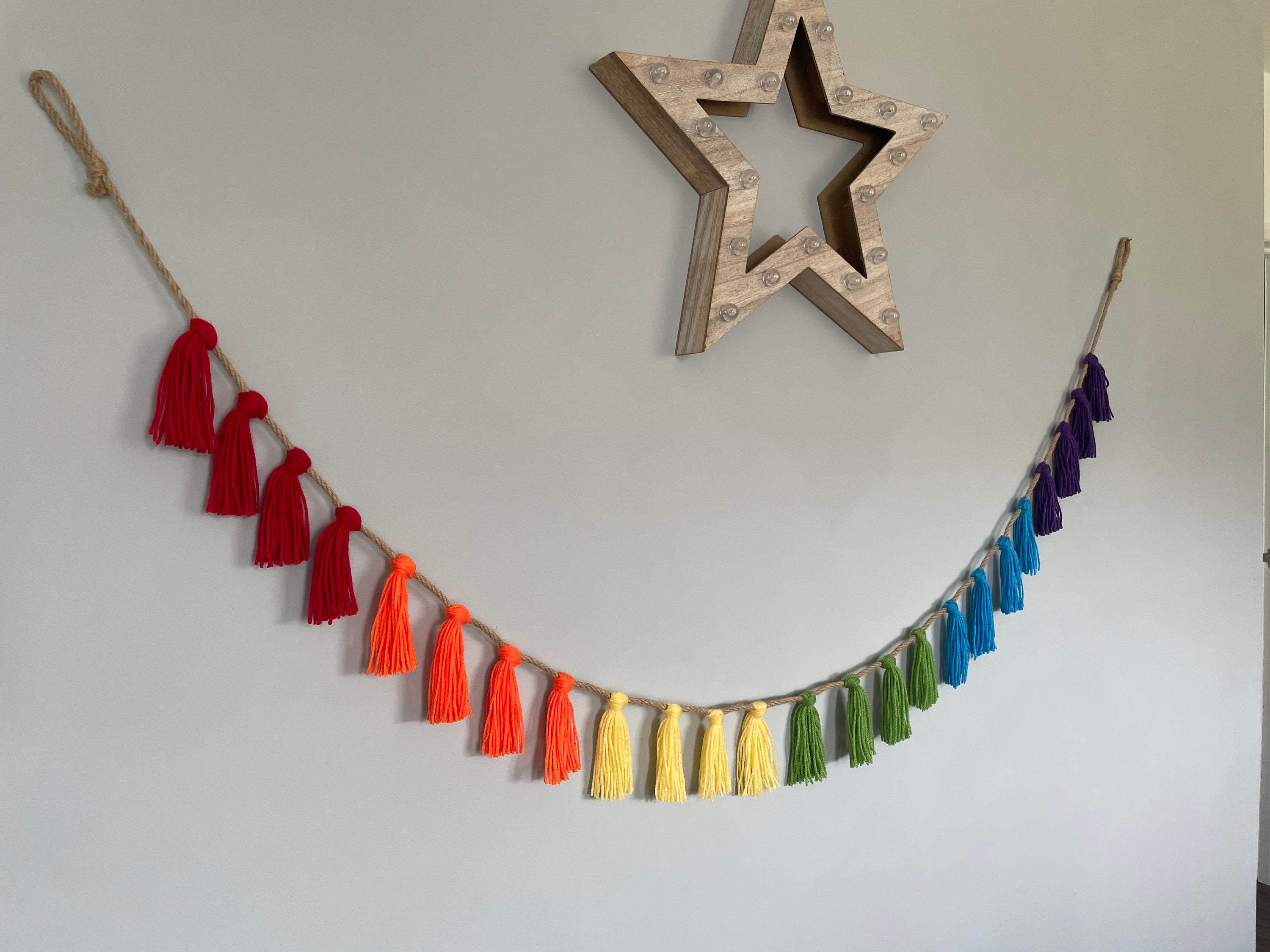 Large Handmade Rainbow Bunting - Etsy UK