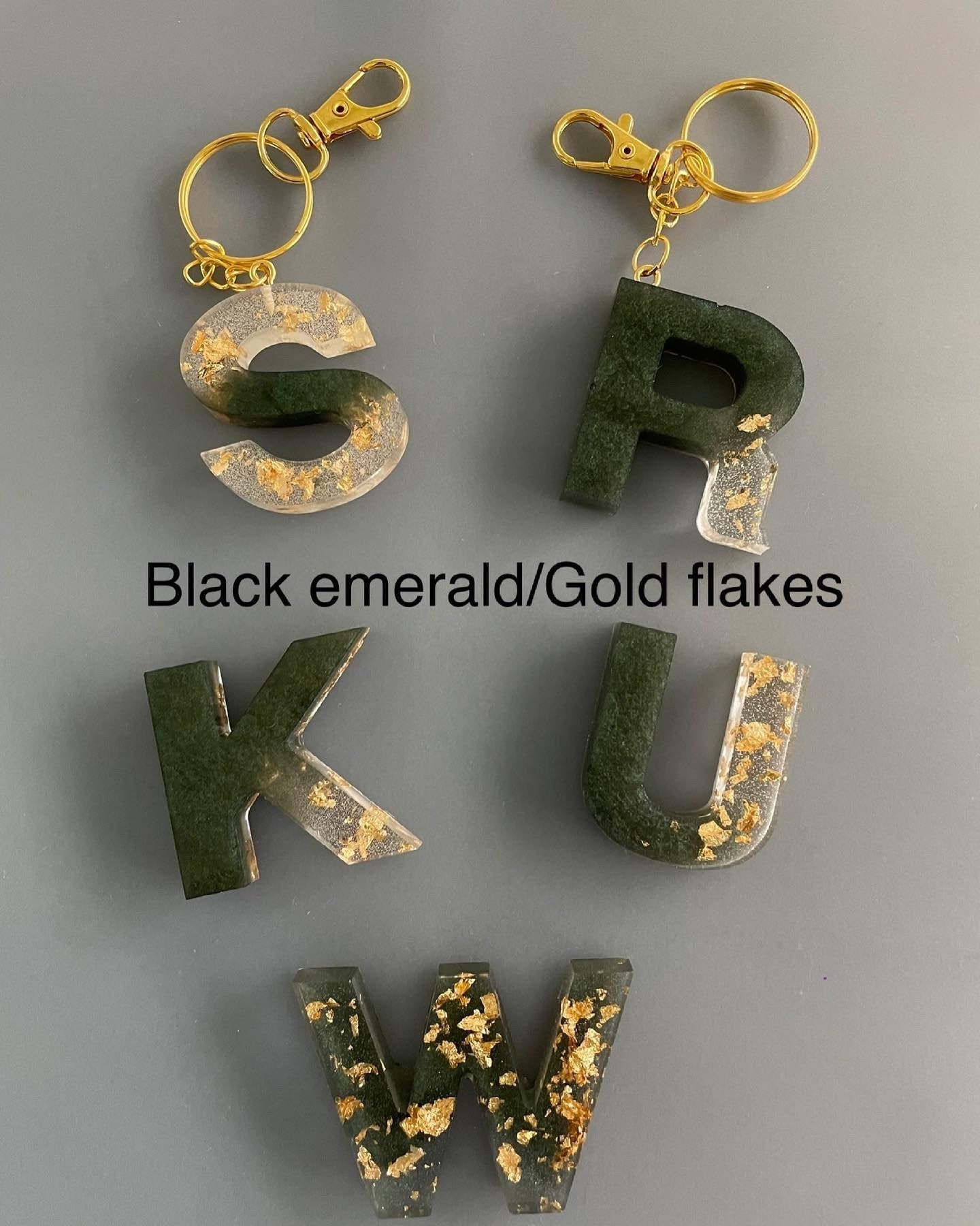 Resin Initial Keychain - Etsy