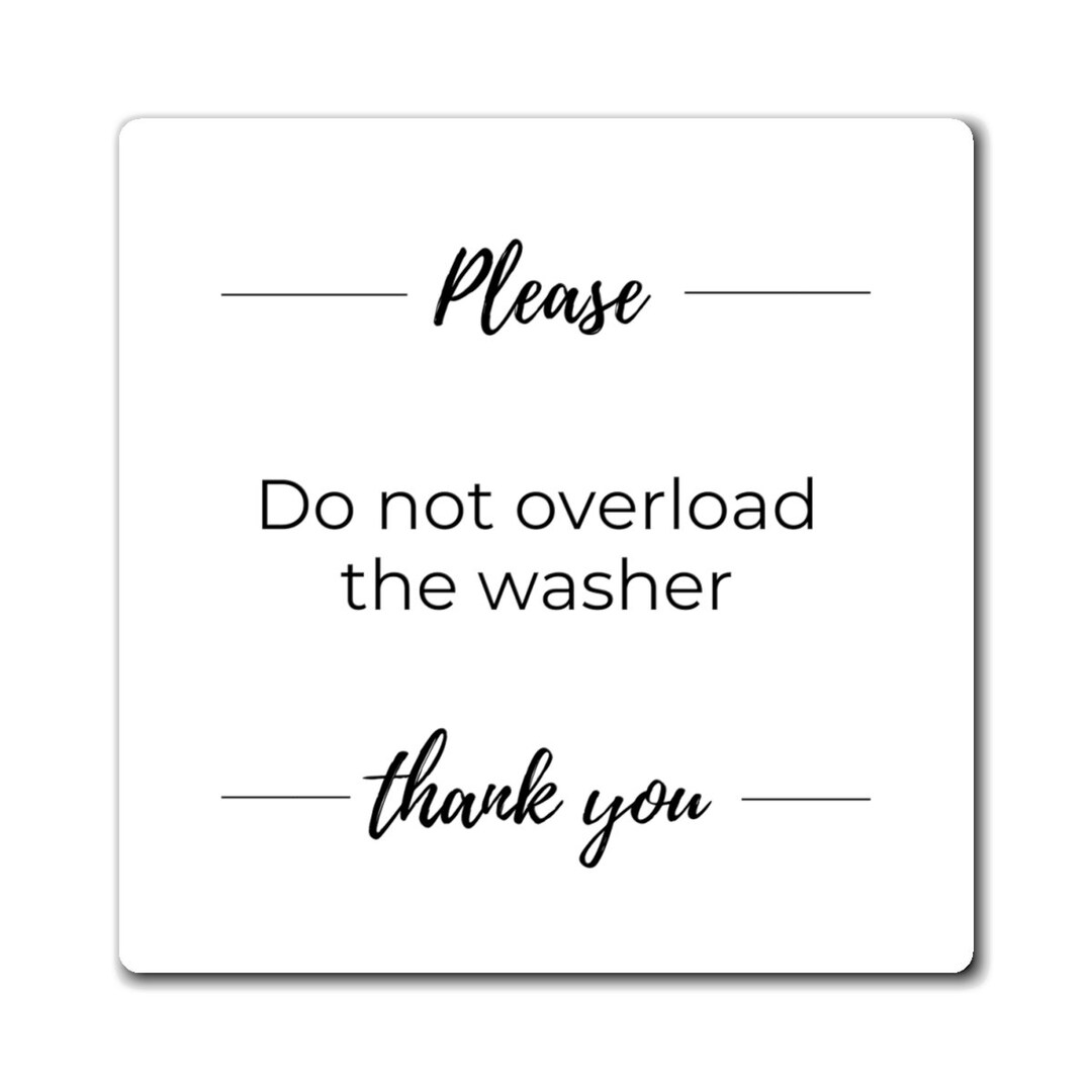 Do Not Overload Washer Magnet - Etsy