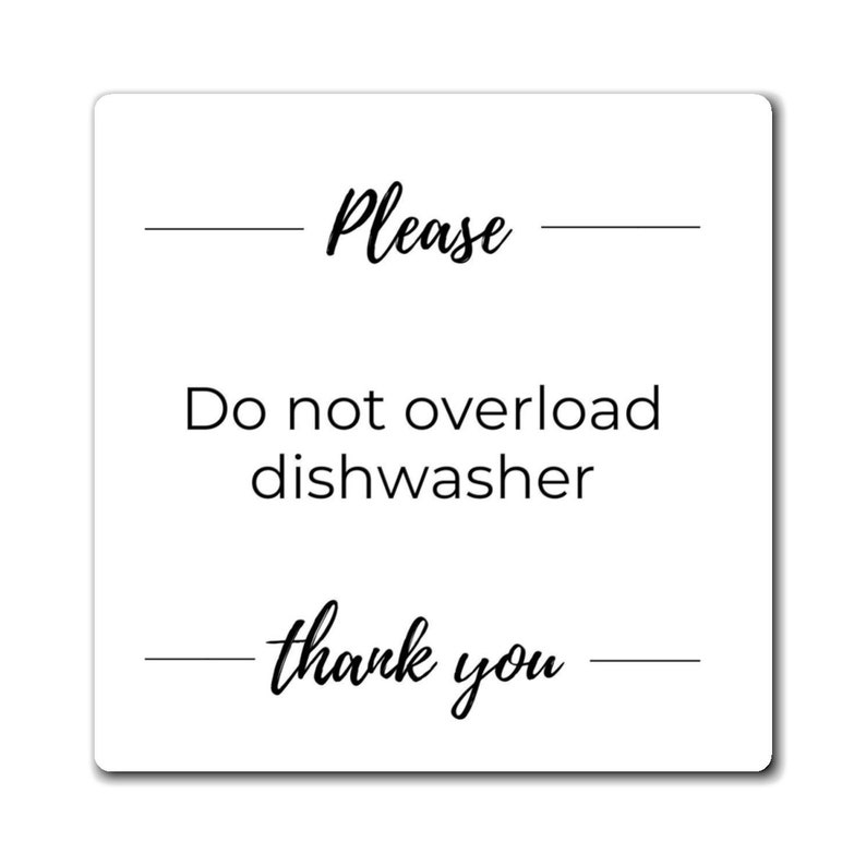 Do Not Overload Dishwasher Reminder Magnet - Etsy
