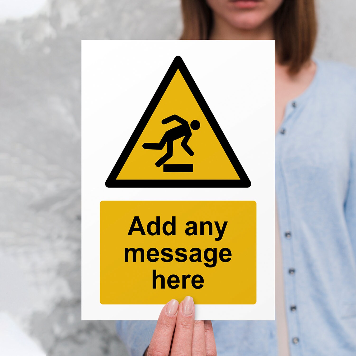 Floor-level Obstacle Warning Vinyl Sticker Custom Sign | Etsy