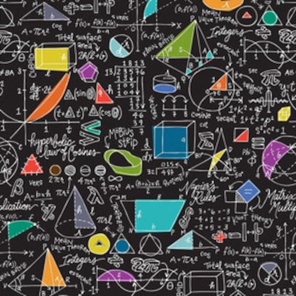 Math Fabric - Etsy