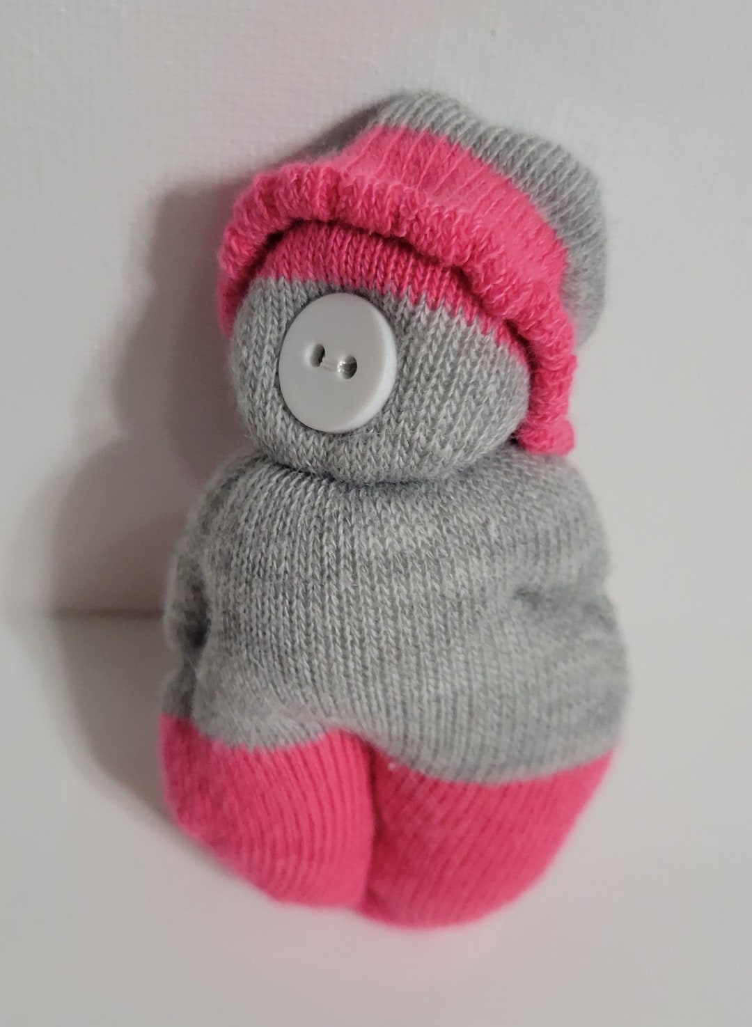 Grey and Pink Sock Baby - Etsy