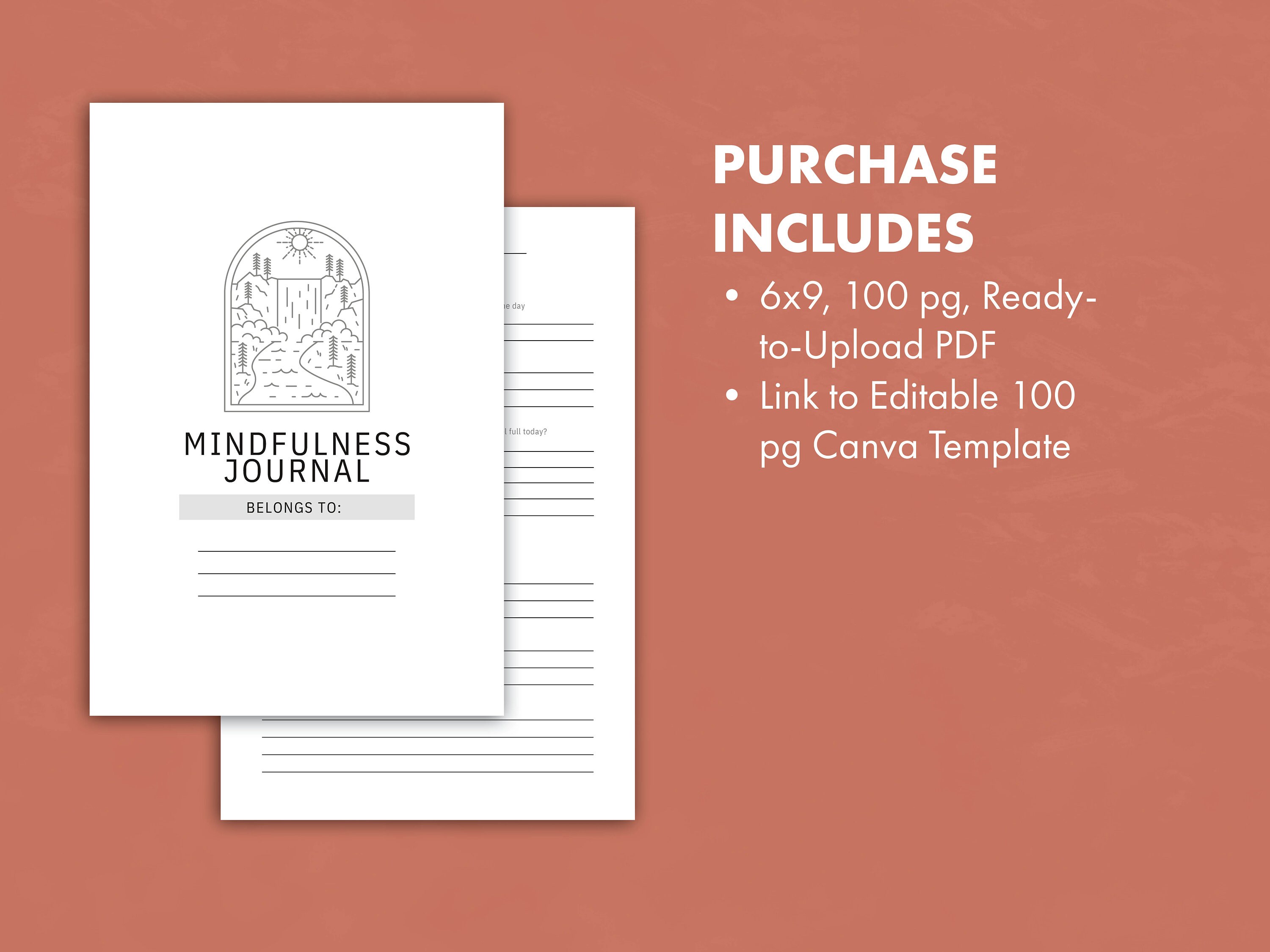 Mindfulness Journal Canva Template Includes a Ready-to-upload PDF - Etsy