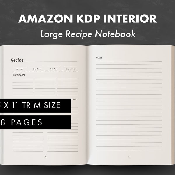 Recipe Notebook - Etsy