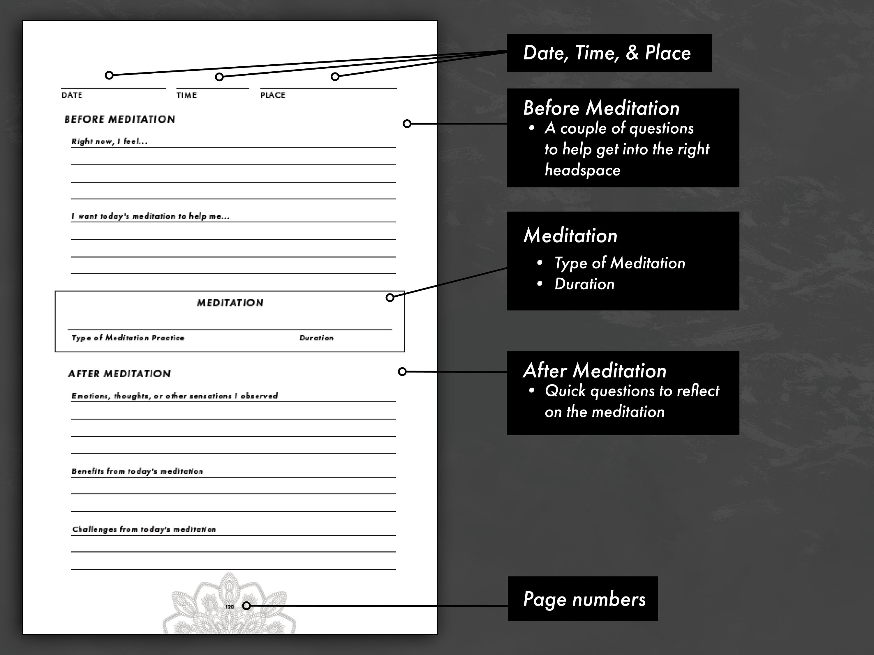 KDP Interior - Daily Meditation Journal - 6x9 (bleed) - Ready to Upload ...