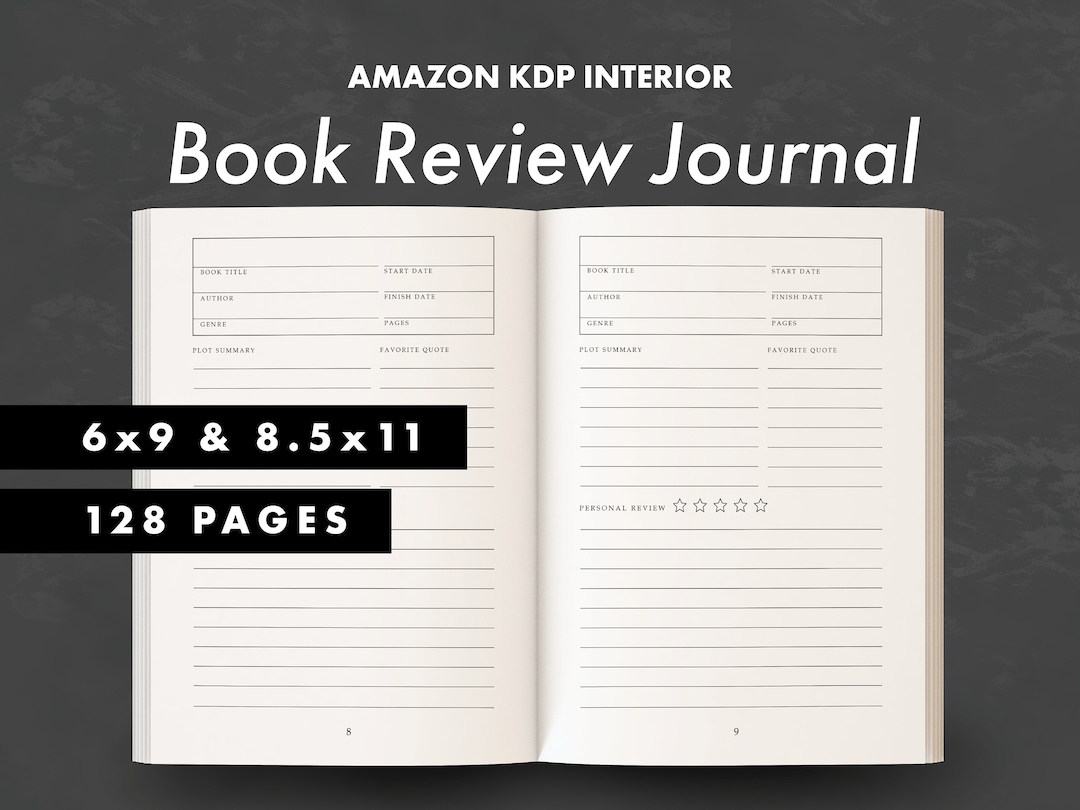 KDP Interior - Book Review Journal - Ready to Upload PDF - Commercial ...