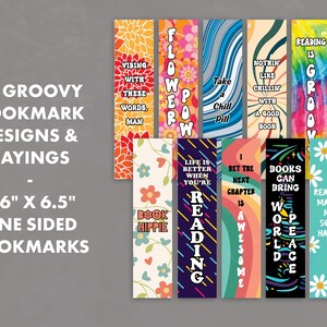 Printable Bookmarks - 10 Printable Groovy Bookmarks - Printable ...
