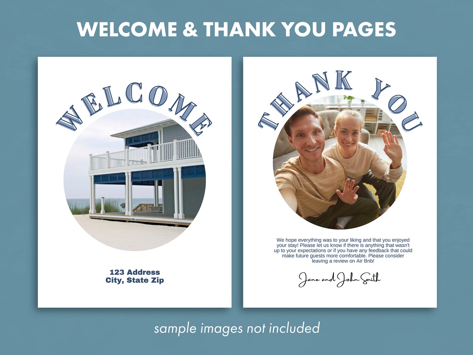 Airbnb Welcome Packet - Coastal - Host Guide - Home Rental - Welcome ...