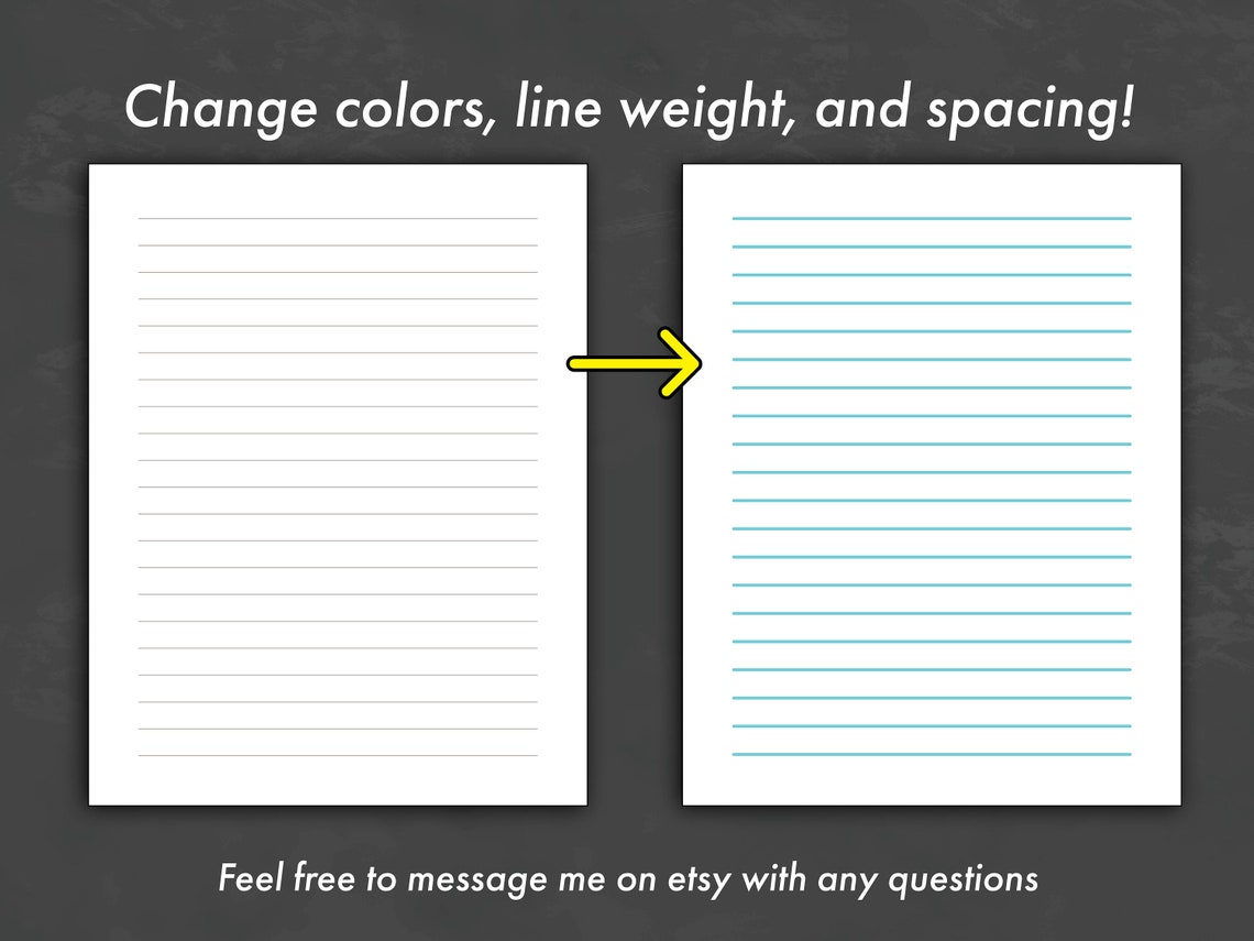 KDP Lined Notebook Template & Ready-to-upload PDF Includes 3 Sizes ...