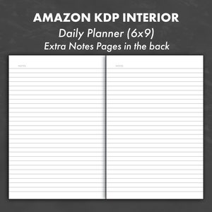 KDP Interior - Daily Planner (6x9) - Water Tracker - Meal Planner ...