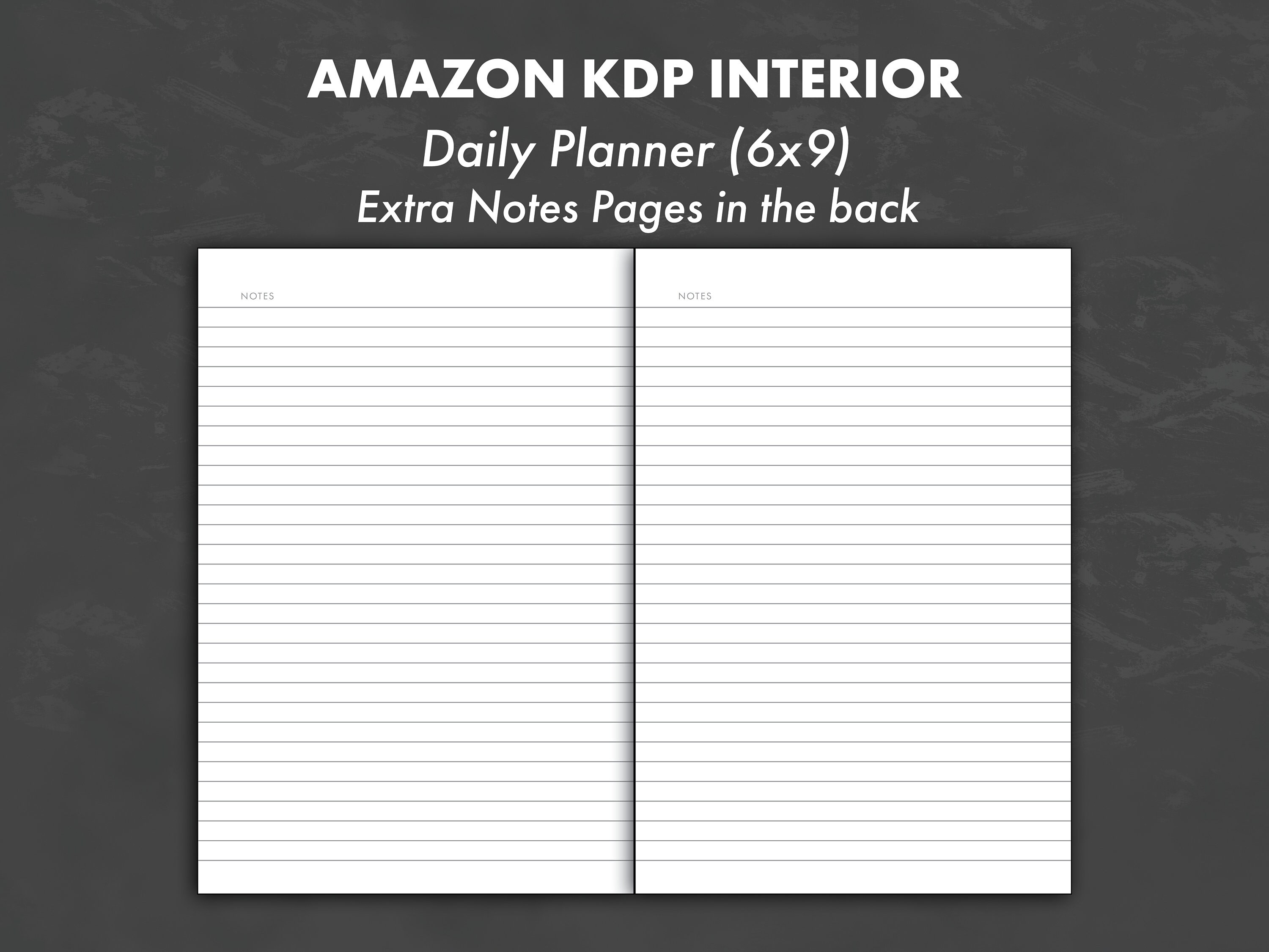 KDP Interior - Daily Planner (6x9) - Water Tracker - Meal Planner ...