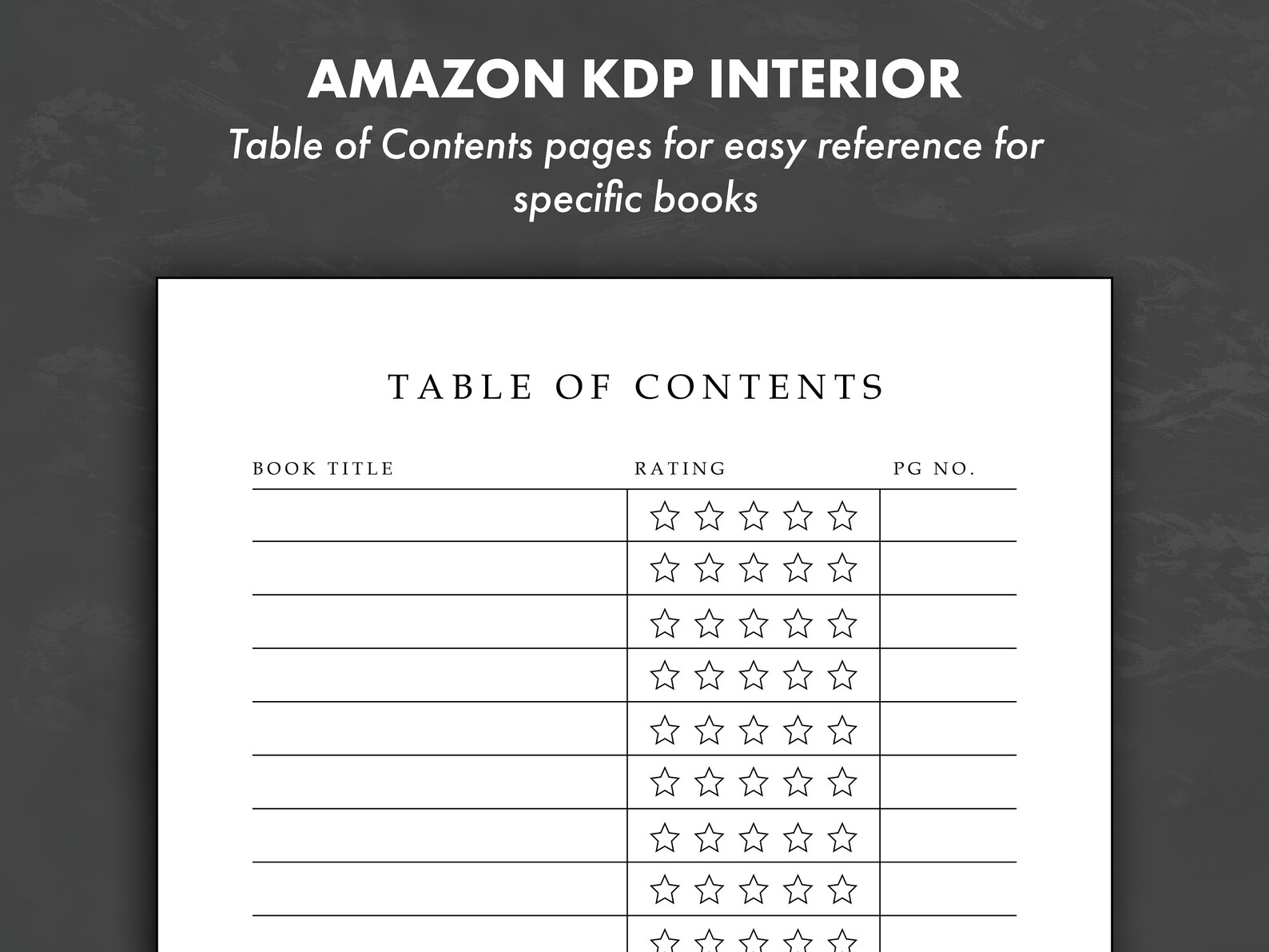 KDP Interior - Book Review Journal - Ready to Upload PDF - Commercial ...