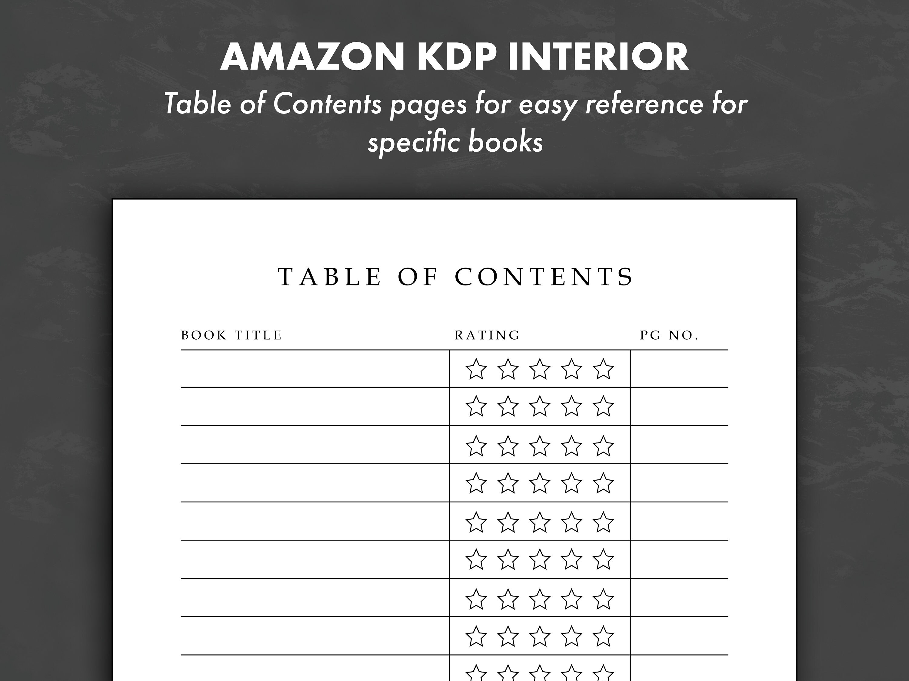 KDP Interior - Book Review Journal - Ready to Upload PDF - Commercial ...