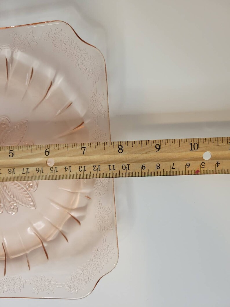 Vintage Jeannette ADAM Pink Depression Glass 8 In. Dinner - Etsy