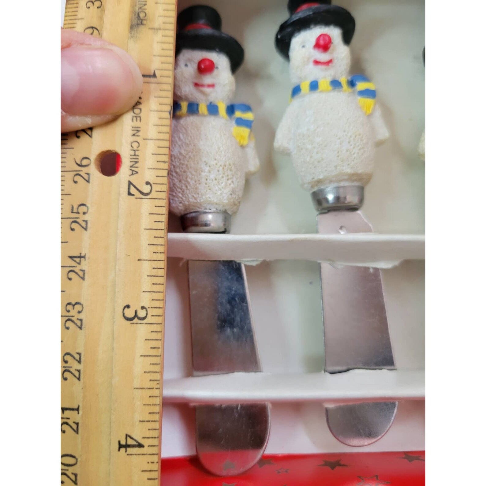 Set of 4 Holiday Snowman Cheese Appetizer Knives Spreader - Etsy