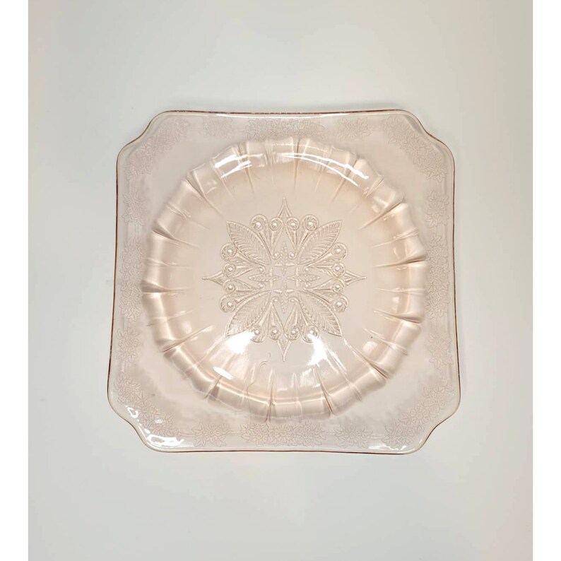 Vintage Jeannette ADAM Pink Depression Glass 8 In. Dinner - Etsy