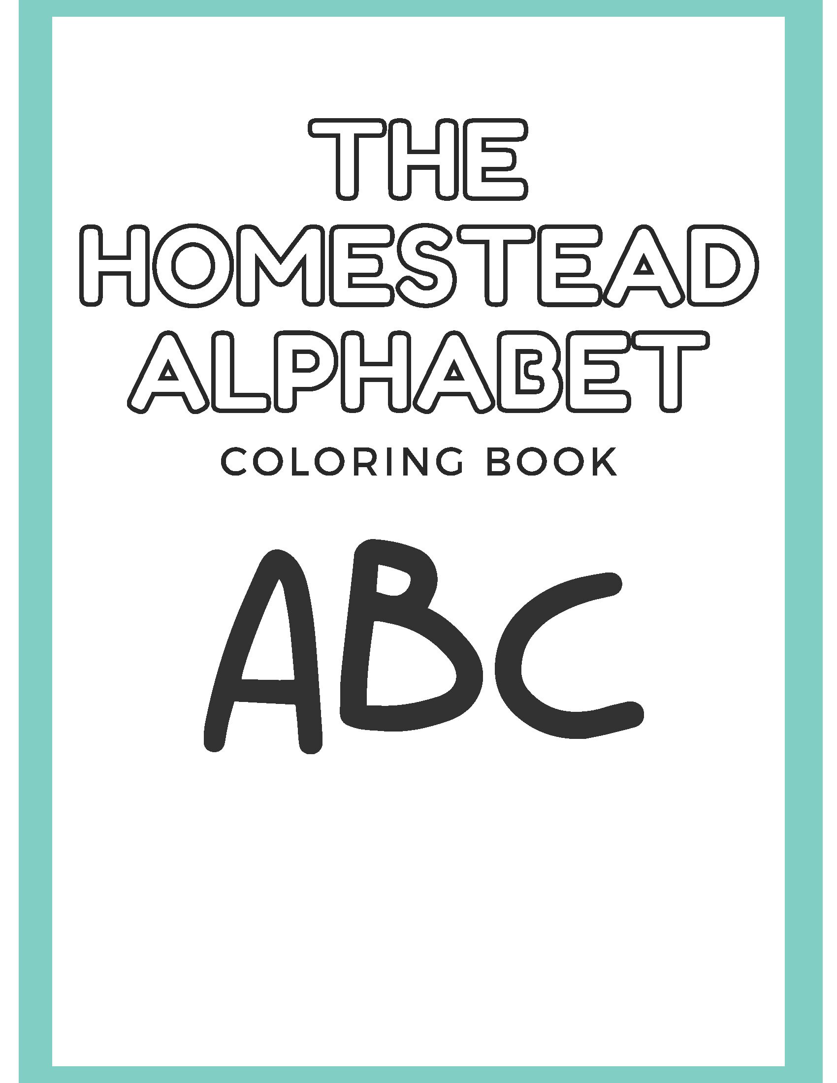 The Homestead Alphabet Coloring Book - Etsy