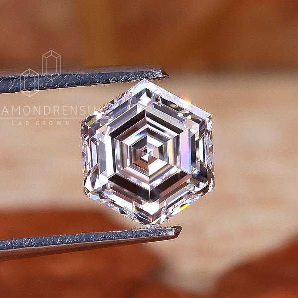 Antique Hexagonal Diamond Ring - Etsy
