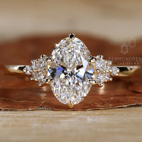 Lab Engagement Rings - Etsy