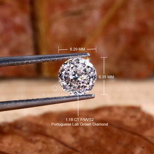 Portuguese Cut Lab Grown Diamond for Engagement Ring, 1.09 CT Portugal ...