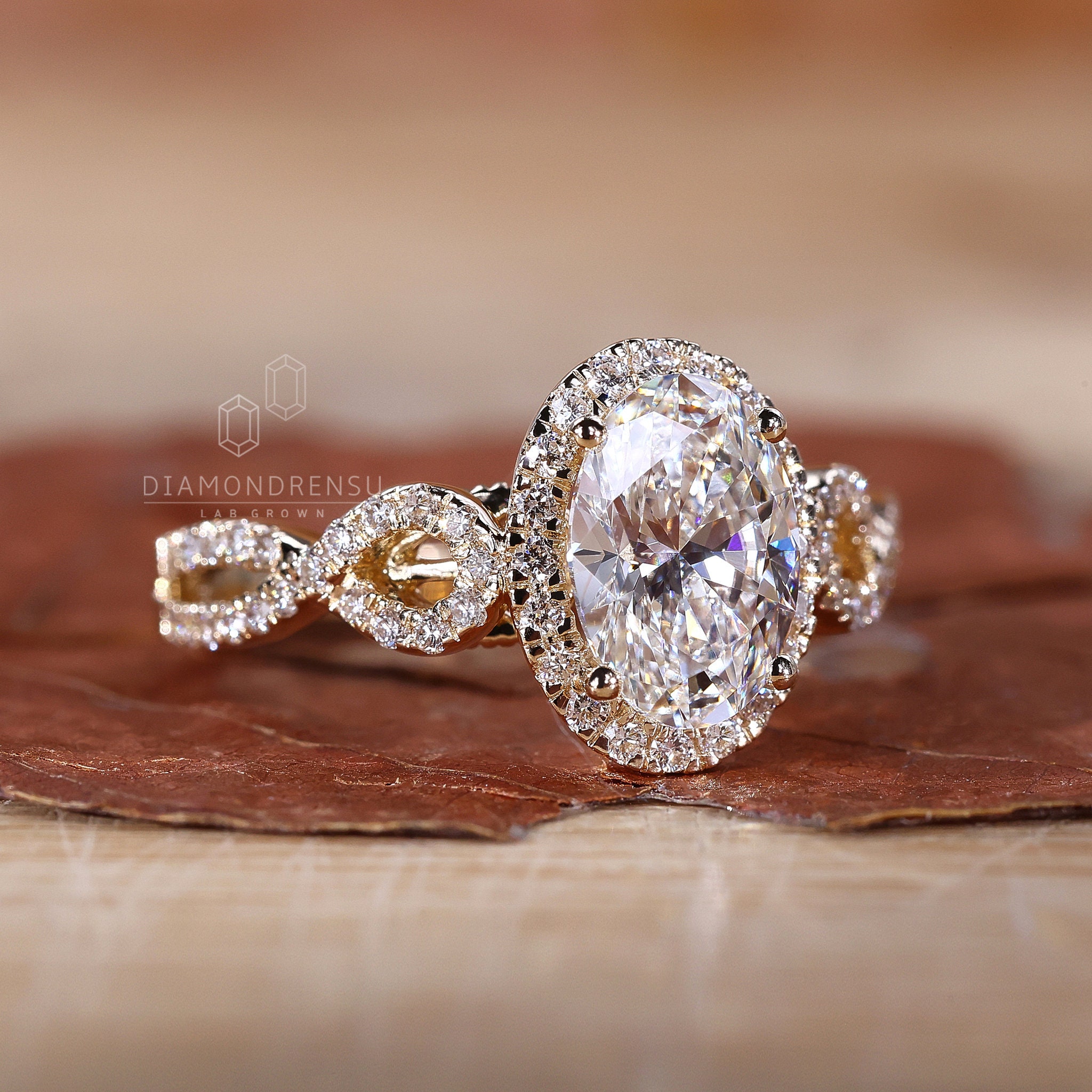 Oval Engagement Ring,igi Certified Lab Grown Diamond Ring, Oval Cut ...