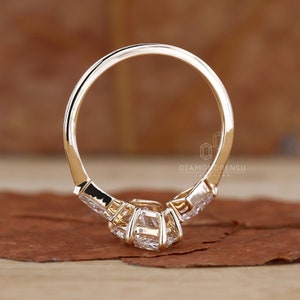 Lab Grown Diamond Three Stone Ring, 1 to 3 CT Marquise Cut Diamond ...