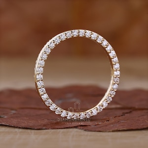 Double Side Pave Diamond Wedding Ring, Matching/stackable Band, Wedding ...
