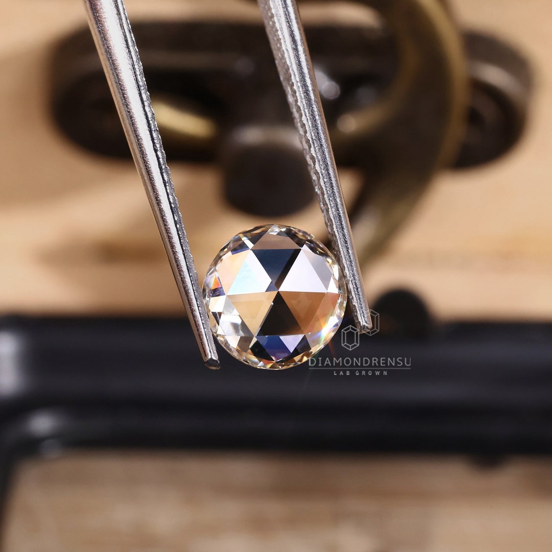 Round Rose Cut Diamond, 1.04 CT Round Rose Cut Lab Grown Diamond for ...