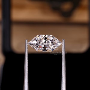 1.50 CT Dutch Marquise Cut Lab Grown Diamond, EF/VS Lab Created Diamond ...