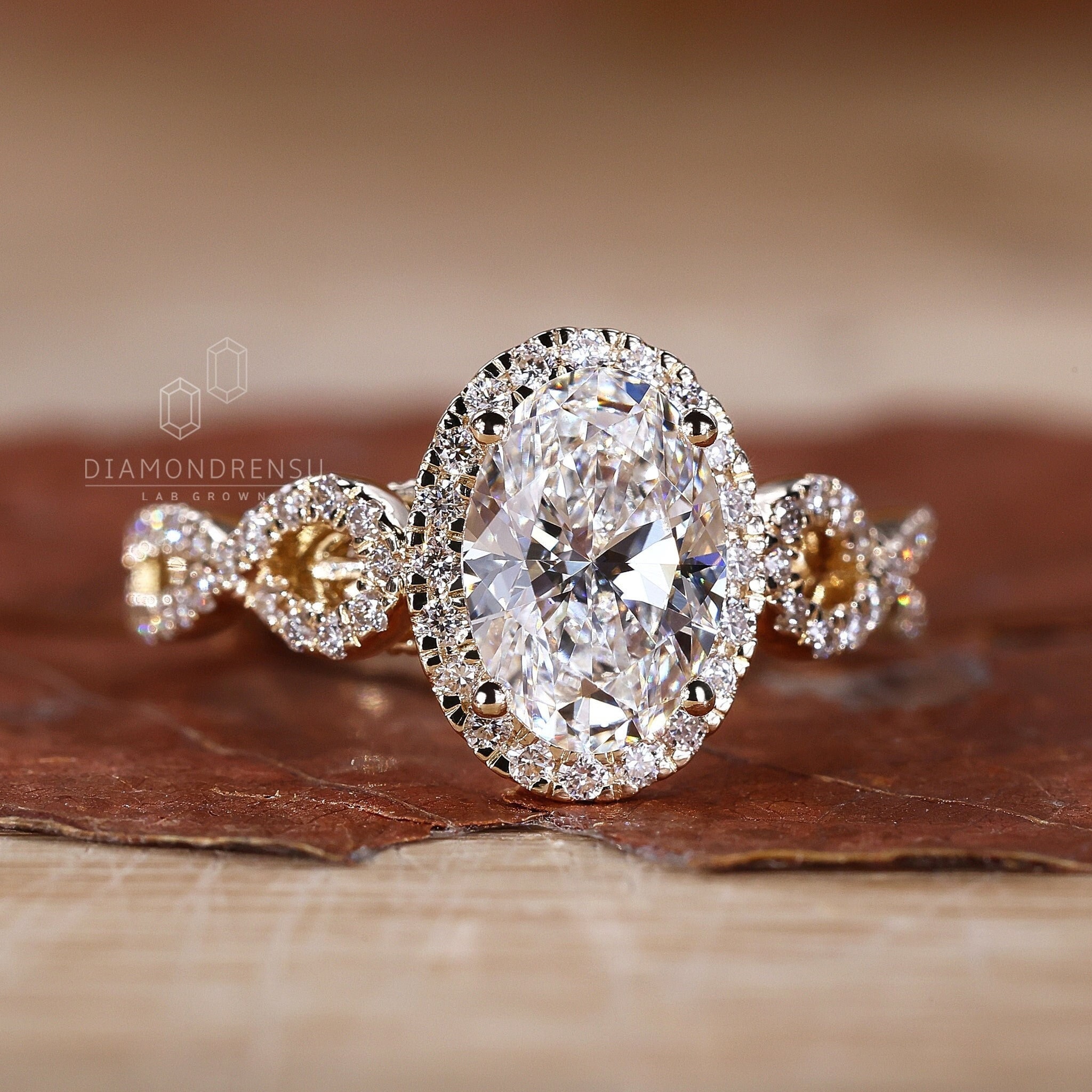 Oval Engagement Ring,igi Certified Lab Grown Diamond Ring, Oval Cut ...