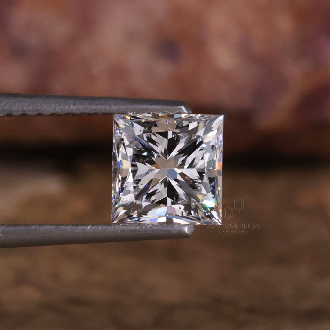 Princess Cut Lab Grown Diamond for Engagement Ring or Pendant, IGI ...
