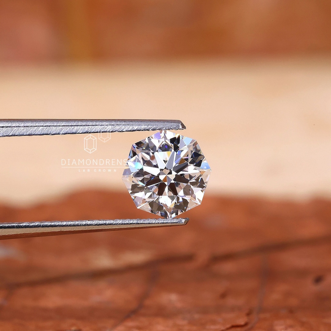 Octagon Cut Diamond for Custom Jewelry, 1.11 Ct IGI Certified Lab Grown ...