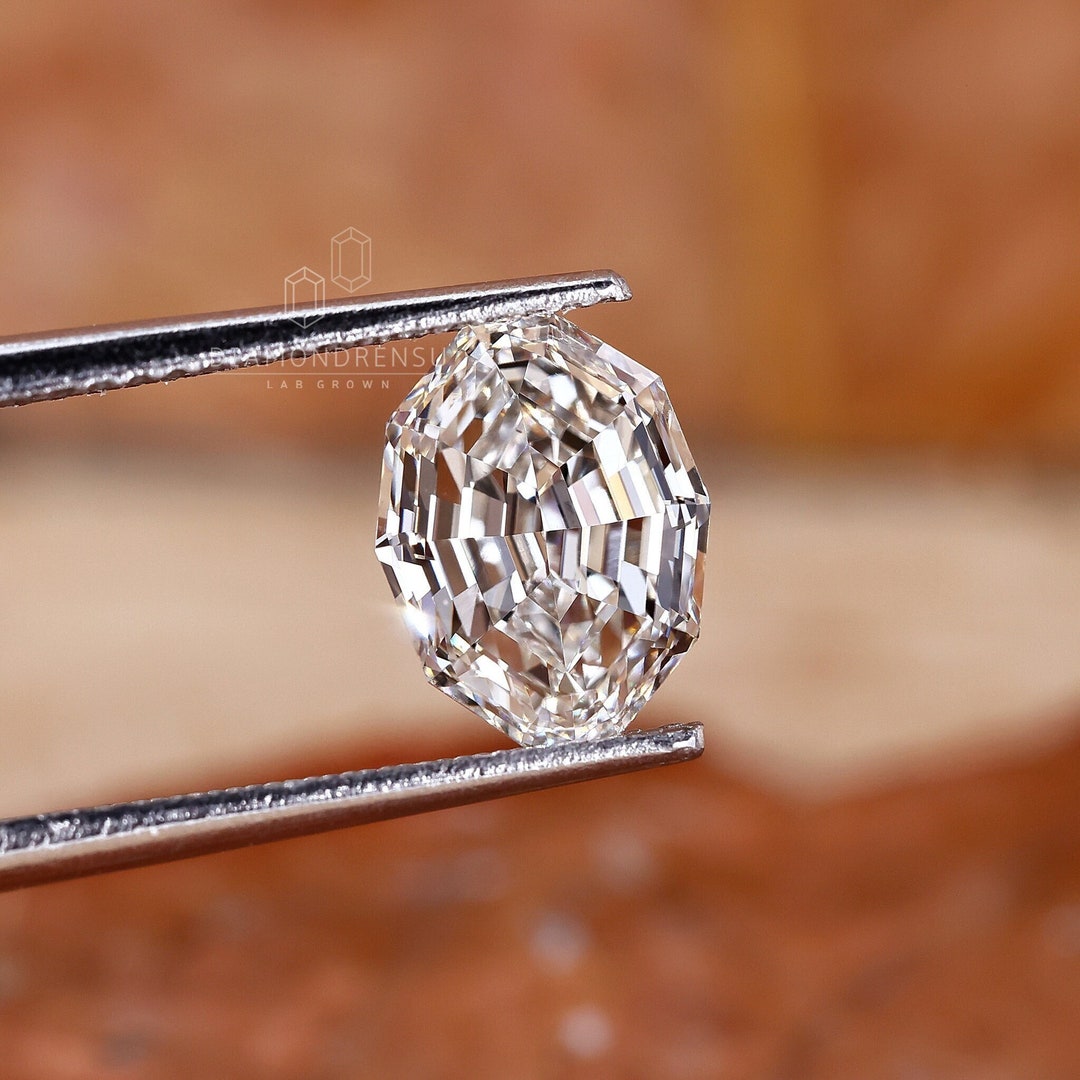 IGI Certified 2.05 Ct Oval Step Cut Lab Grown Diamond, Loose Diamond ...