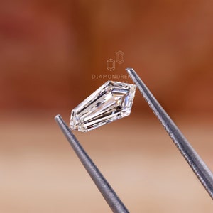 Unique and Rare 0.67 CT Shield Cut Lab Grown Diamond, E/VS Lab Created ...