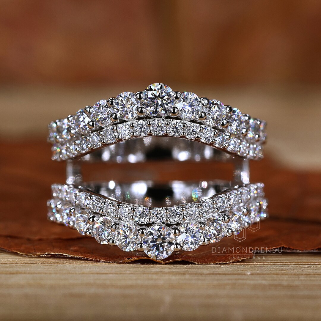 Lab Grown Diamond Enhancer for Engagement Ring, 1.63 TW Round Diamond ...