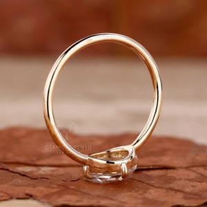 Rose Cut Diamond Engagement Ring for Women, 1.20 CT Round Rose Cut Lab ...