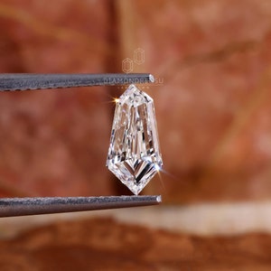 Unique and Rare 0.67 CT Shield Cut Lab Grown Diamond, E/VS Lab Created ...