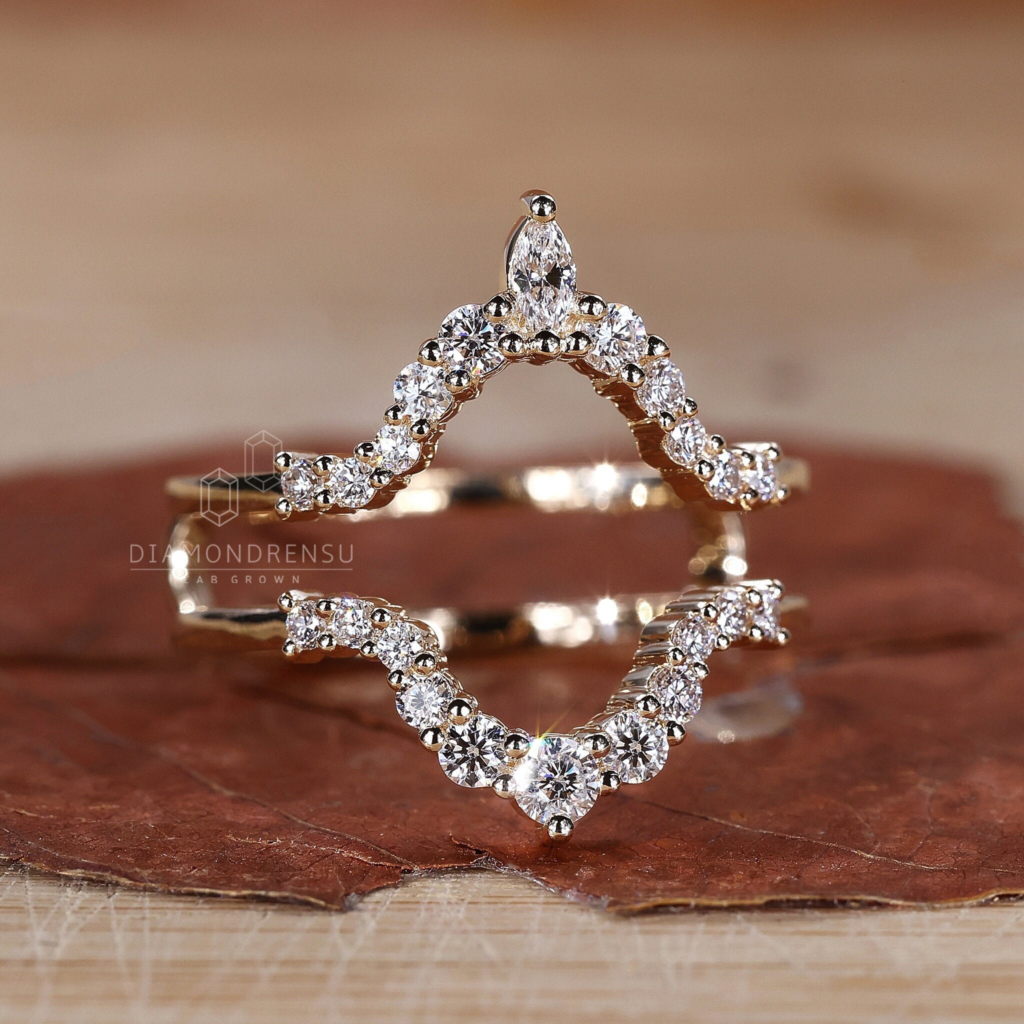 Round Diamond Enhancer for Engagement Ring, Wrap for Ring, Custom ...