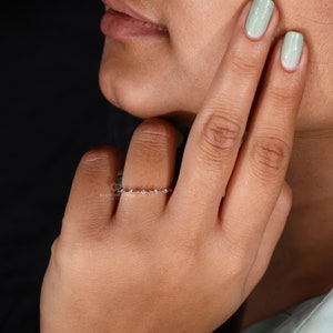 Floating Bubble Diamond Wedding Band, 1.60 MM Round Lab Grown Diamond ...