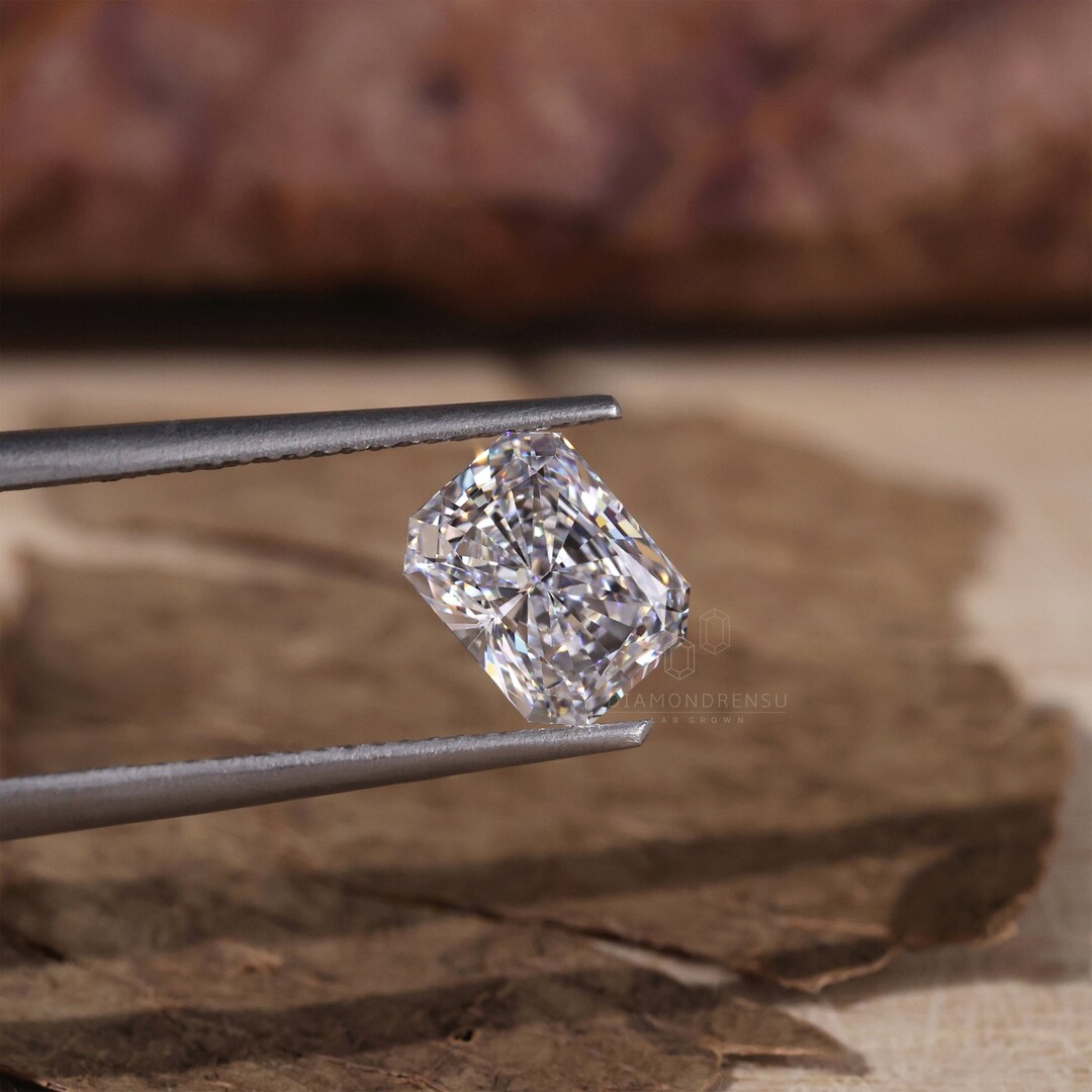 1.50 CT Radiant Cut Lab Grown Diamond, F/VS Lab Created Loose Diamond ...